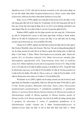 Luận văn: Nghiên cứu thành phần giống loài ốc nước ngọt và ấu trùng ...