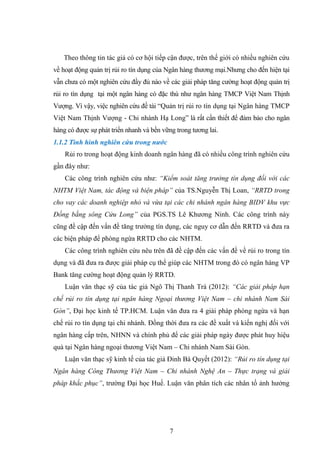 Luận văn: Quản Trị Rủi Ro Tín Dụng Trong Cho Vay Khách Hàng Cá Nhân Tại Ngân Hàng TMCP Việt Nam ...