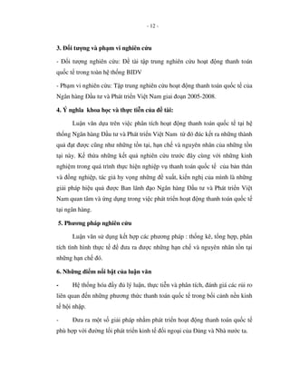 Luận văn: Giải pháp phát triển hoạt động Thanh toán quốc tế tại hệ thống Ngân hàng Đầu tư và ...
