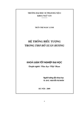 Đề tài: Hệ thống biểu tượng trong thơ Hồ Xuân Hương, HAY | PDF