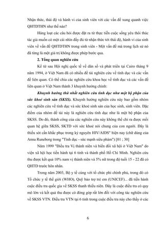 Luận văn: Nhận thức, thái độ, hành vi của sinh viên đối với vấn đề quan hệ tình dục trước hôn ...