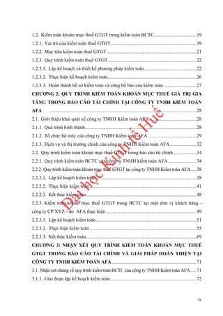 Đề tài: Tìm hiểu quy trình kiểm toán khoản mục thuế GTGT trong BCTC tại công ty TNHH Kiểm toán ...