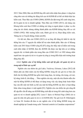 Luận án: Kiểm soát nội bộ trong các ngân hàng thương mại Việt Nam | PDF