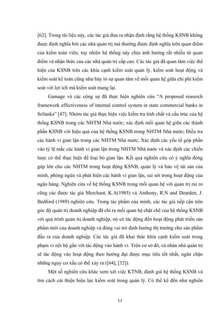Luận án: Kiểm soát nội bộ trong các ngân hàng thương mại Việt Nam | PDF