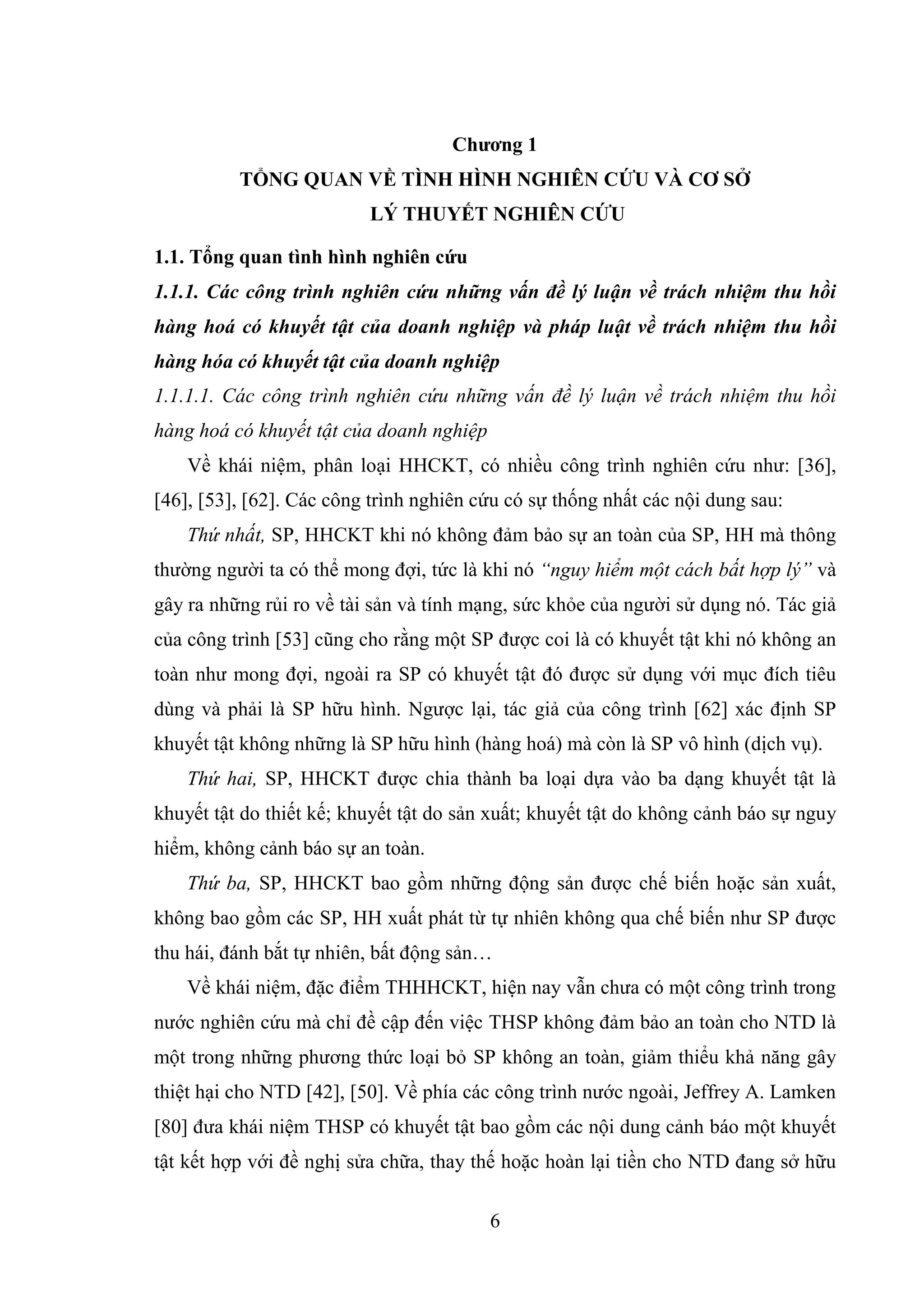 Luận án: Trách nhiệm thu hồi hàng hoá có khuyết tật của doanh nghiệp ...