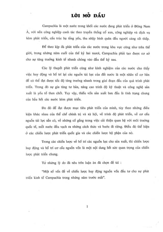Luận án: Một số vấn đề chiến lược huy động vốn đầu tư cho sự phát triển kinh tế Campuchia | PDF