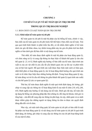 Luận án: Xây dựng mô hình kế toán quản trị chi phí cho các doanh nghiệp sản xuất dược phẩm VN | PDF