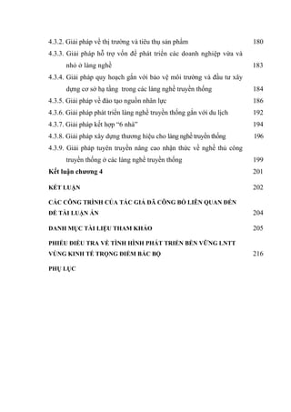 Luận án: Phát triển bền vững làng nghề truyền thống vùng kinh tế trọng điểm bắc bộ | PDF