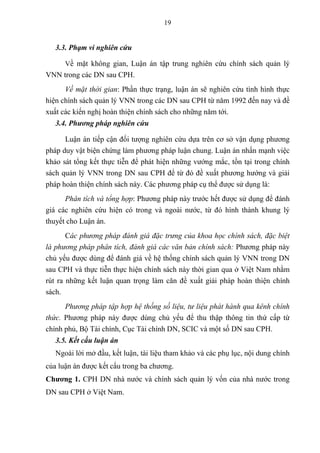 Luận án: Hoàn thiện chính sách quản lý vốn của Nhà nước trong doanh nghiệp sau cổ phần hóa | PDF