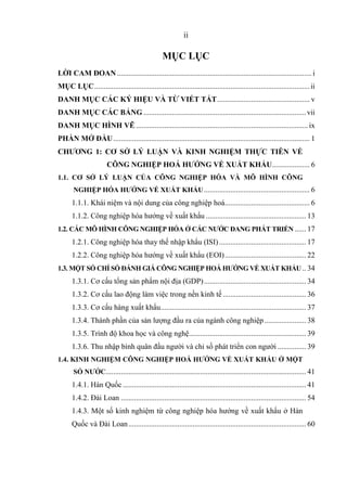 Luận án: Công nghiệp hóa hướng về xuất khẩu của Thái Lan, kinh nghiệm và khả năng vận dụng đối ...