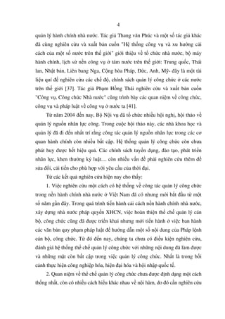 Luận án: Hoàn thiện thể chế quản lý công chức ở Việt Nam trong điều kiện phát triển và hội nhập ...