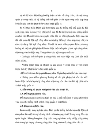 Luận án: Hoàn thiện thể chế quản lý công chức ở Việt Nam trong điều kiện phát triển và hội nhập ...