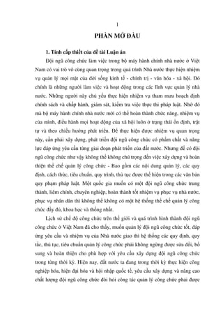 Luận án: Hoàn thiện thể chế quản lý công chức ở Việt Nam trong điều kiện phát triển và hội nhập ...