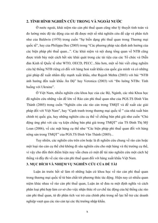 Luận án: Các biện pháp vượt rào cản phi thuế quan trọng thương mại quốc tế nhằm đẩy mạnh xuất ...