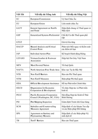 Luận án: Các biện pháp vượt rào cản phi thuế quan trọng thương mại quốc tế nhằm đẩy mạnh xuất ...