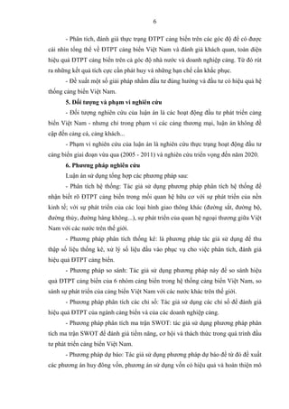 Luận án: Đầu tư phát triển cảng biển Việt Nam giai đoạn 2005 - 2020 | PDF