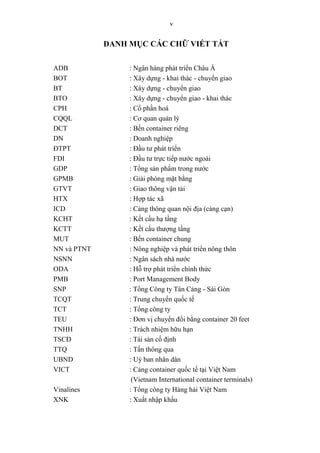 Luận án: Đầu tư phát triển cảng biển Việt Nam giai đoạn 2005 - 2020 | PDF