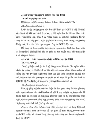 Luận án: Báo chí tham gia phòng, chống tham nhũng ở Việt Nam hiện nay | PDF