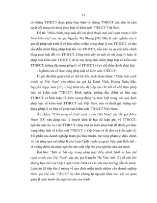 Luận án: Thực hiện pháp luật về kiểm soát thỏa thuận hạn chế cạnh tranh ở Việt Nam hiện nay | PDF