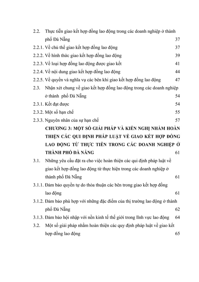 Luận án: Pháp luật về giao kết hợp đồng lao động và thực tiễn thực hiện trong các doanh nghiệp ở ...
