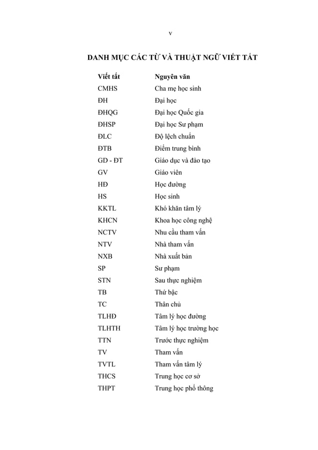 Luận án: Nhu cầu tham vấn tâm lý học đường của học sinh Trung học cơ sở | PDF