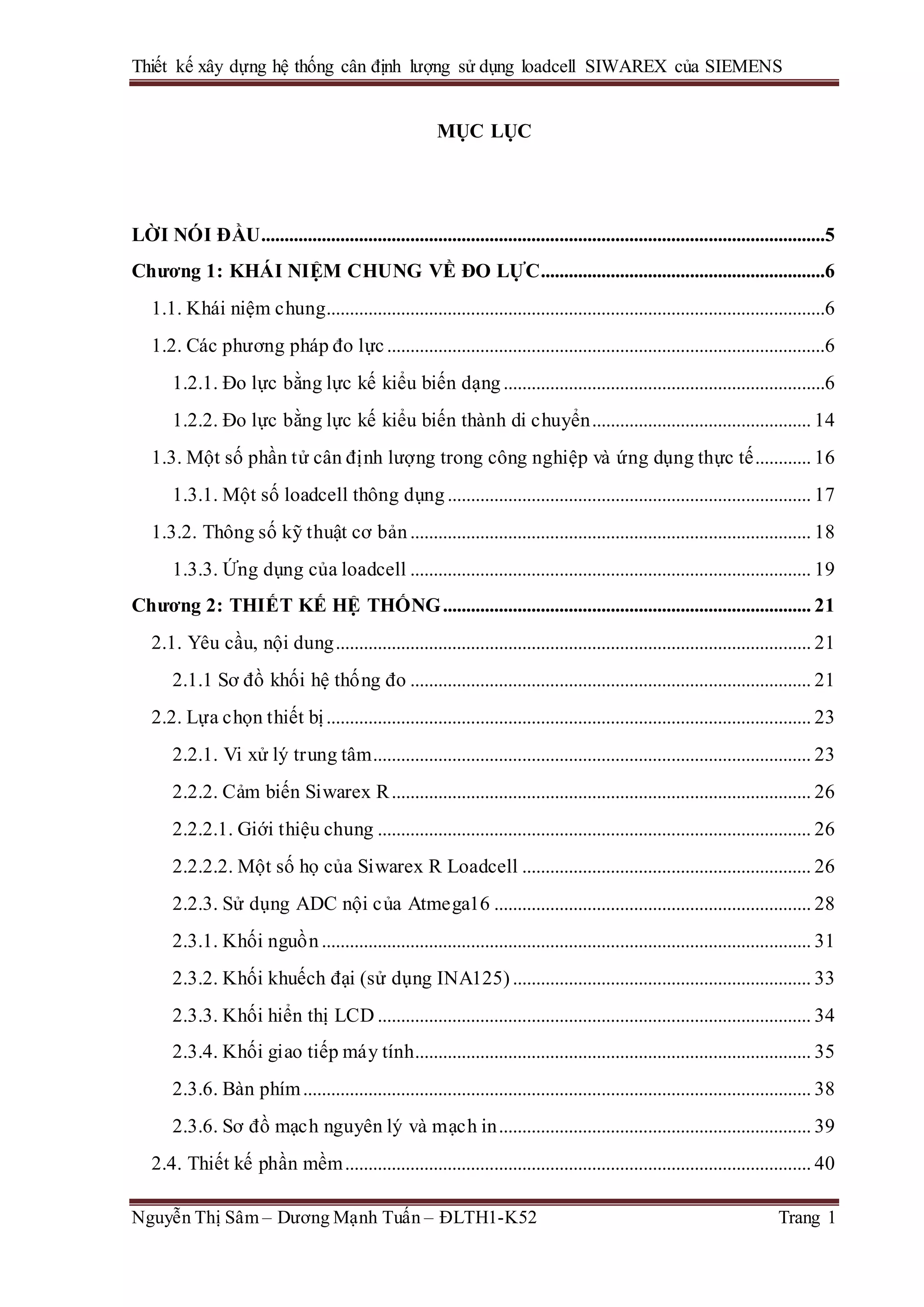 Đề tài: Thiết kế xây dựng hệ thống cân định lượng sử dụng loadcell SIWAREX của SIEMENS | PDF
