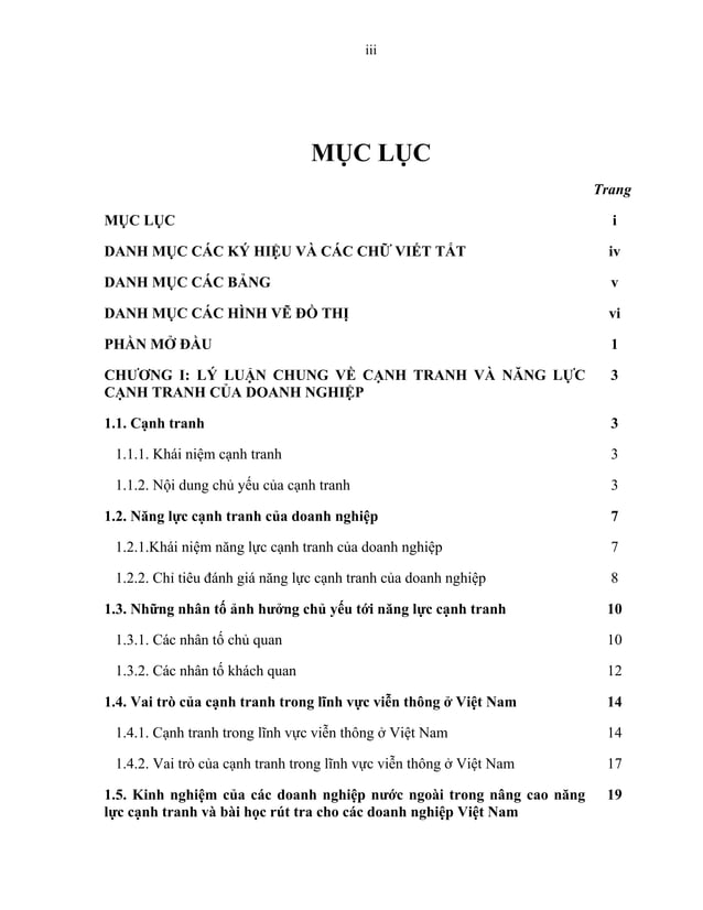 Luận văn: Nâng cao năng lực cạnh tranh của Tập đoàn Bưu chính Viễn Thông Việt Nam trong bối cảnh ...
