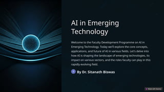 Artificial Intelligence in Emerging Technology | PPTX