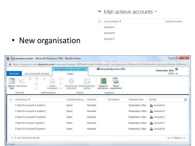 Merge multiple organisations | PPT