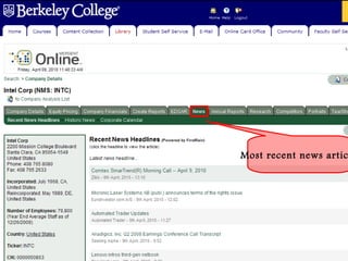using Mergent for SWOT analyses | PPT