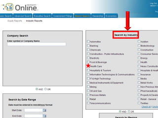 using Mergent for SWOT analyses | PPT