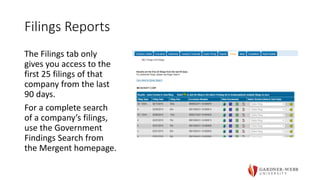 Mergent Online Searching | PDF