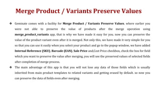 Merge Product _ Variants Preserve Values | PPTX