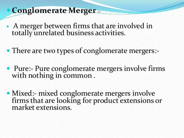 Mergers and its types