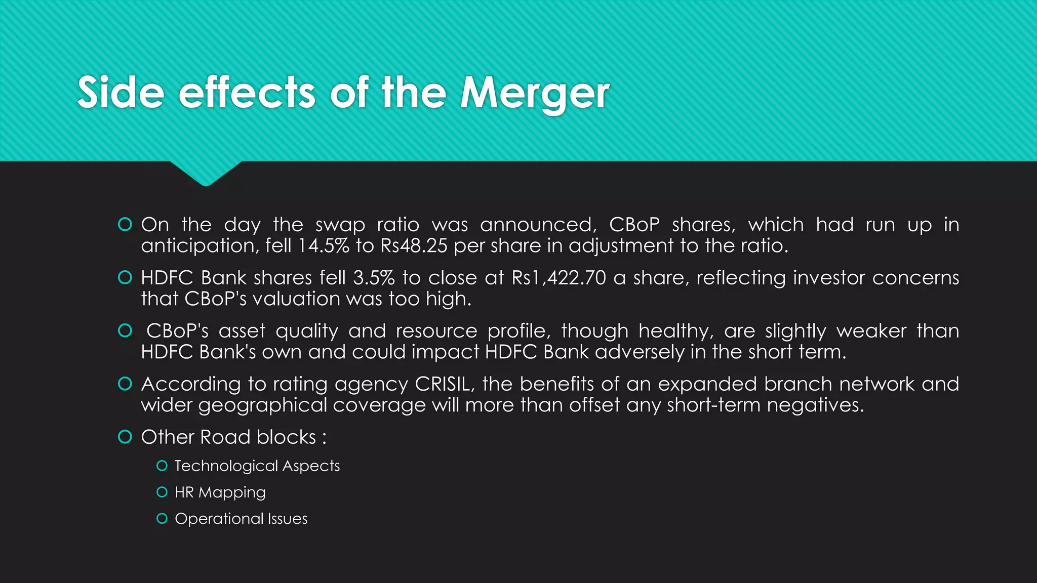 Merger & Acquisition of HDFC Bank with Centurian Bank of Punjab | PPTX