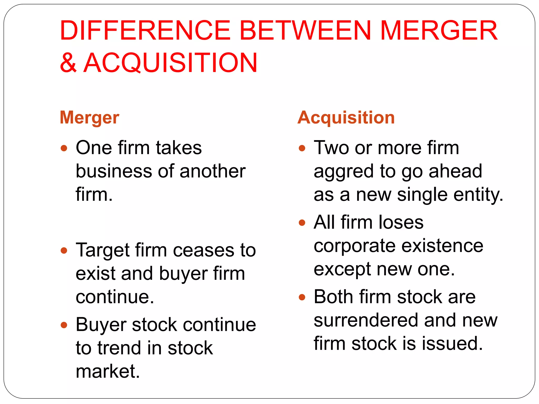 Merger & acquisition | PPTX