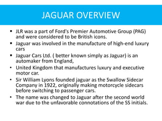 Merger & acquisition of tata jaguar & land rover & demerger of hero ...