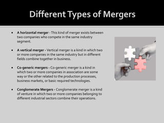 Merger & acquisition with case study | PPTX