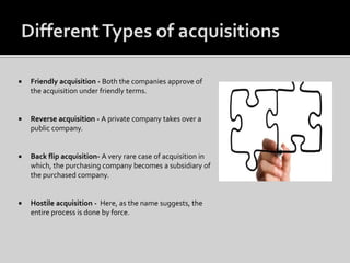 Merger & acquisition with case study | PPTX