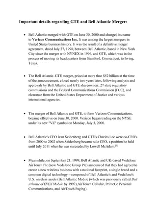 Merger and Acquisition. | DOCX