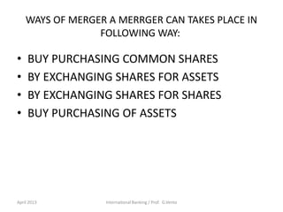 Merger and Acquisition.ppt | Mergers and Acquisitions | Business ...