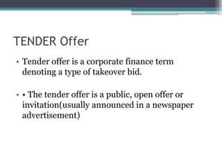 Merger and other form of corporate restructuring | PPTX
