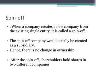 Merger and other form of corporate restructuring | PPTX