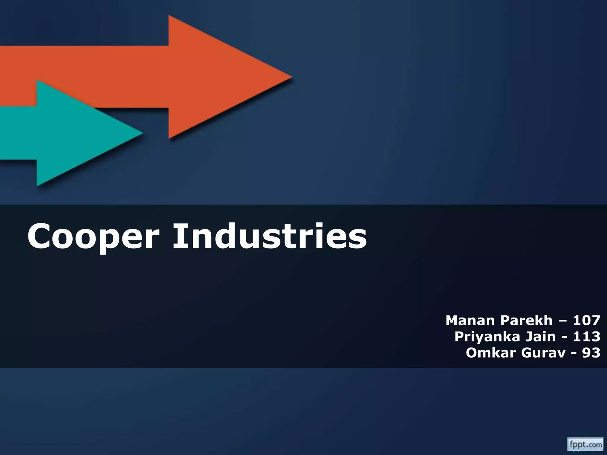 cooper industry case study | PPT