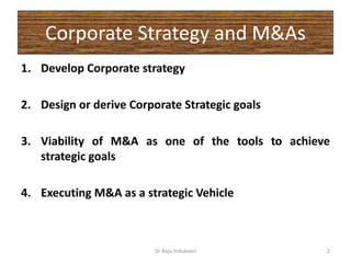 Merger as a strategic perspective | PPTX