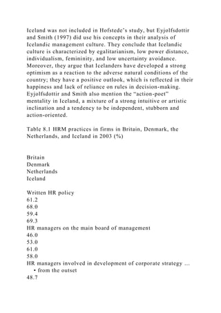 Merger, Culture, and HRM The Marel and Stork CaseIngiRunarEdvar.docx