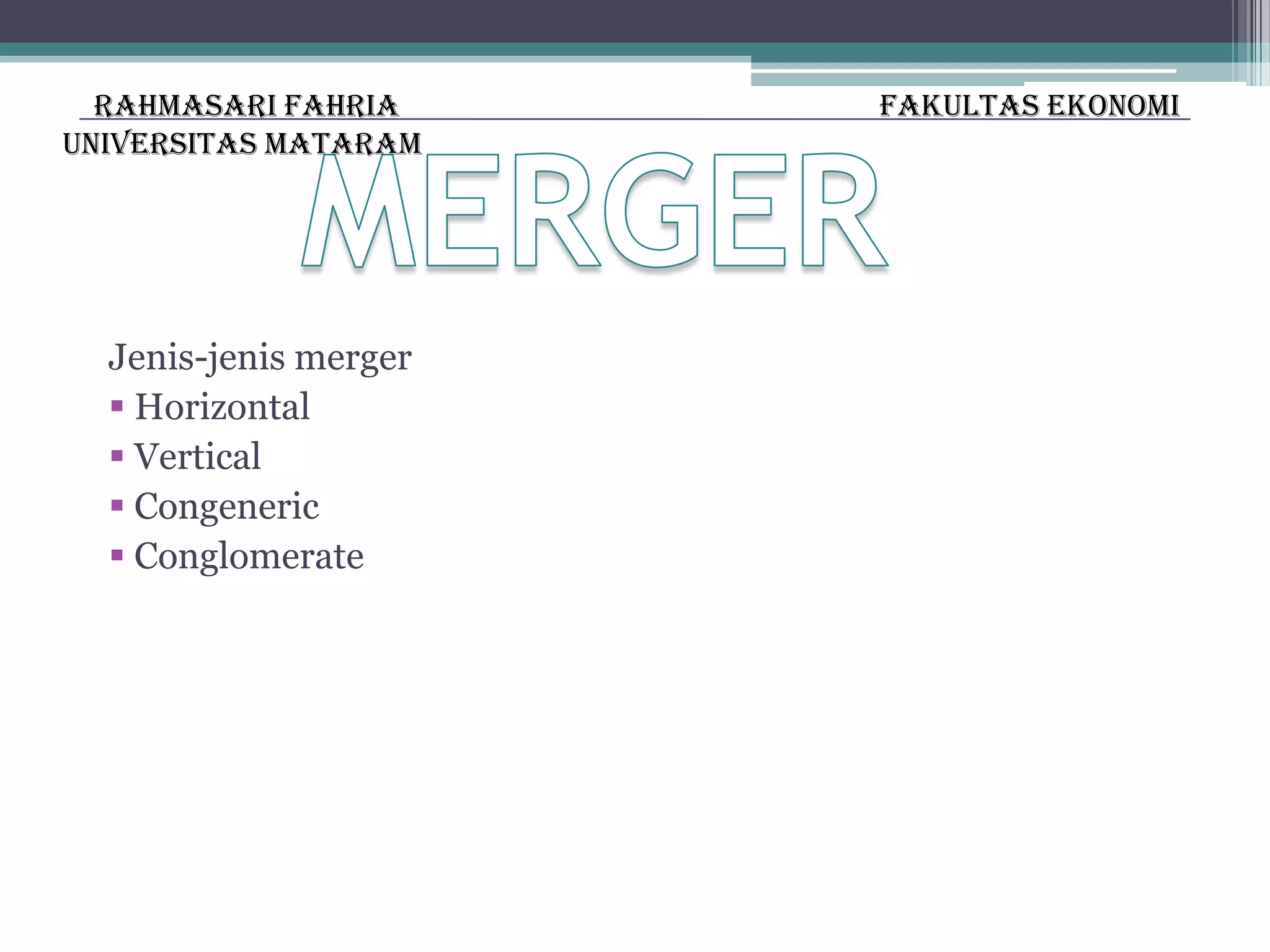 Merger dan akuisisi | PPTX