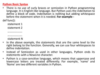 PYTHON UNIT 1 | PPTX