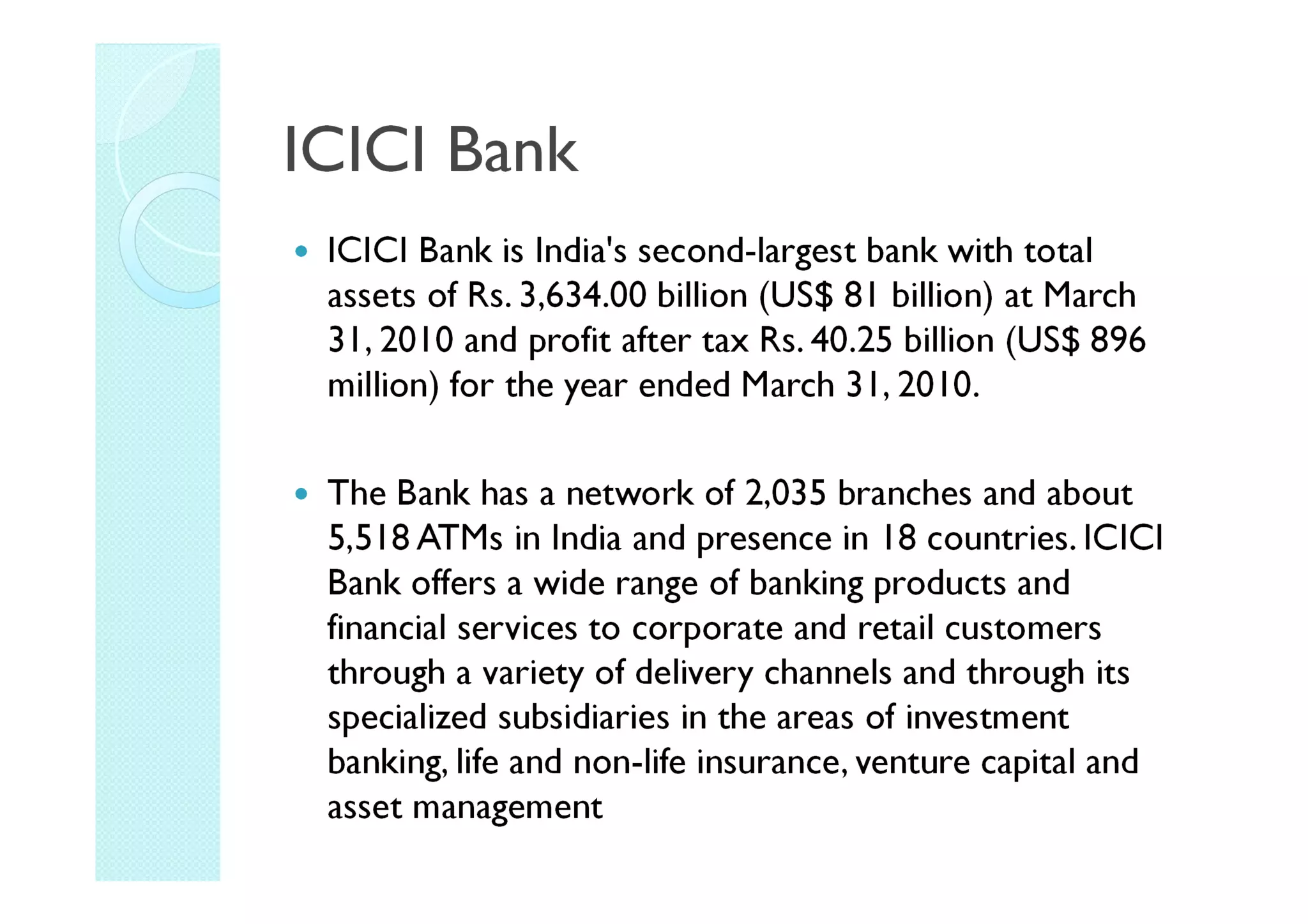 Merger Icici Rajasthan Bank Ppt | PDF