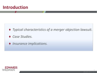Merger objection suits presentation | PPTX